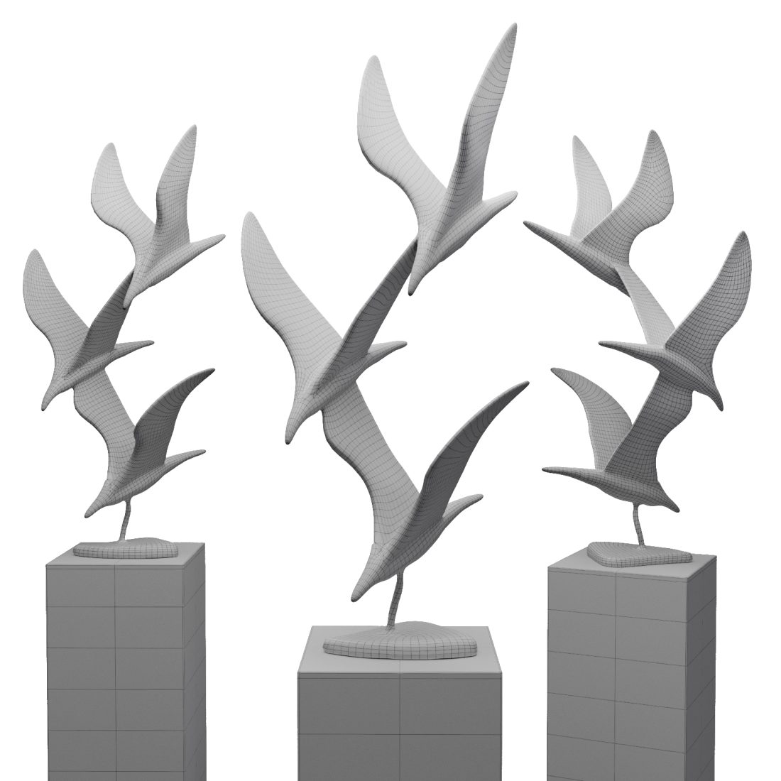 Birds Modern Art 3D Model for VRay, Corona | CGMood