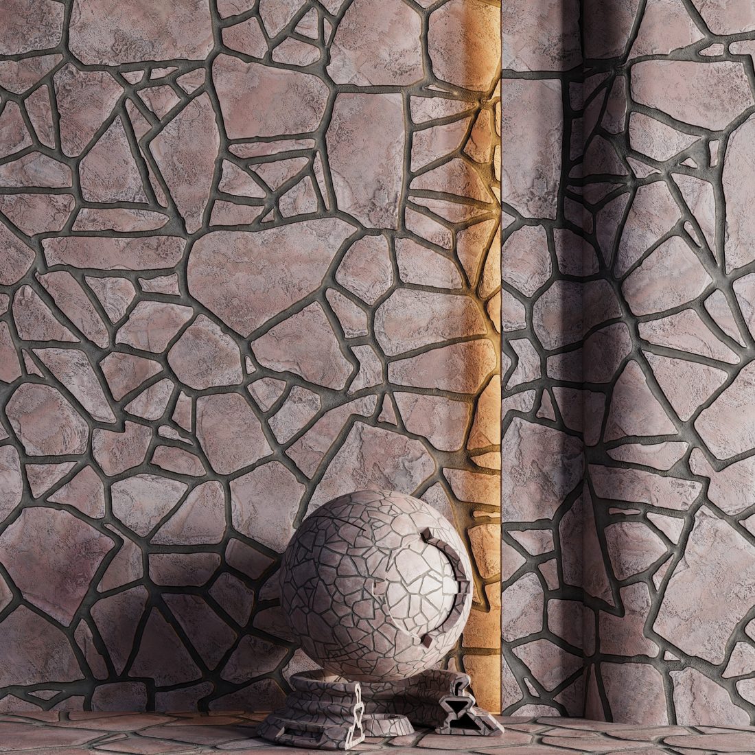 H70 Slate Stone Floor | Pbr | 4k - 3D Model for VRay, Corona