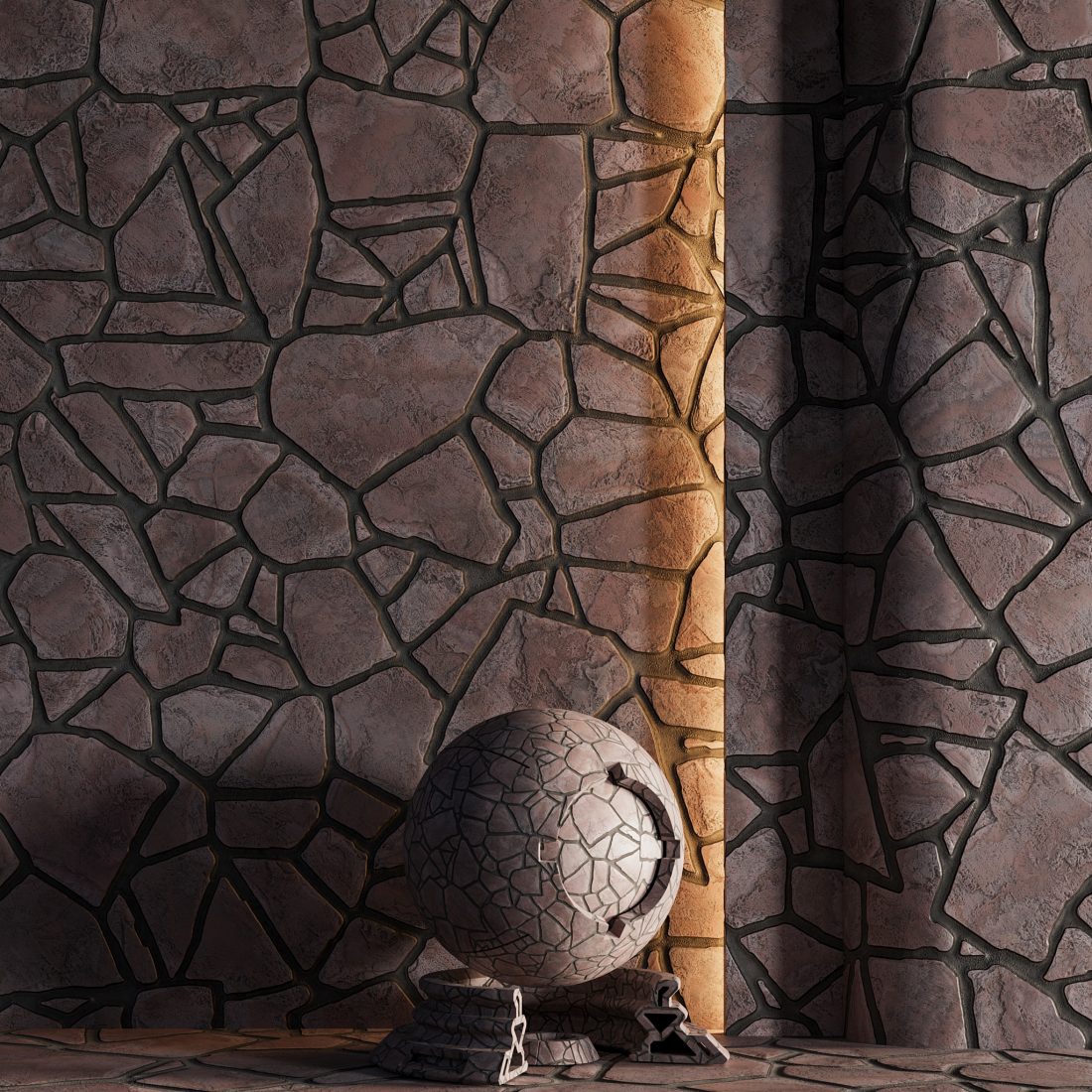 H70 Slate Stone Floor | Pbr | 4k - 3D Model for VRay, Corona