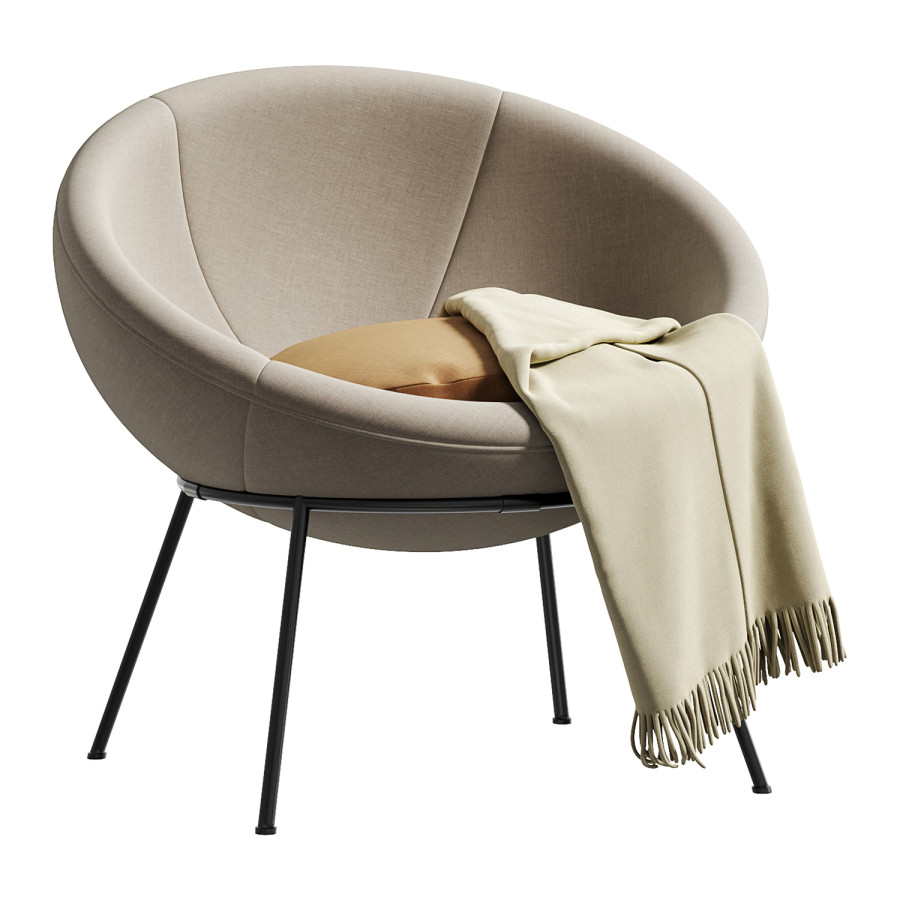 Bardis Bowl Chair Sand Nuance By Artemest - 3D Model for Corona
