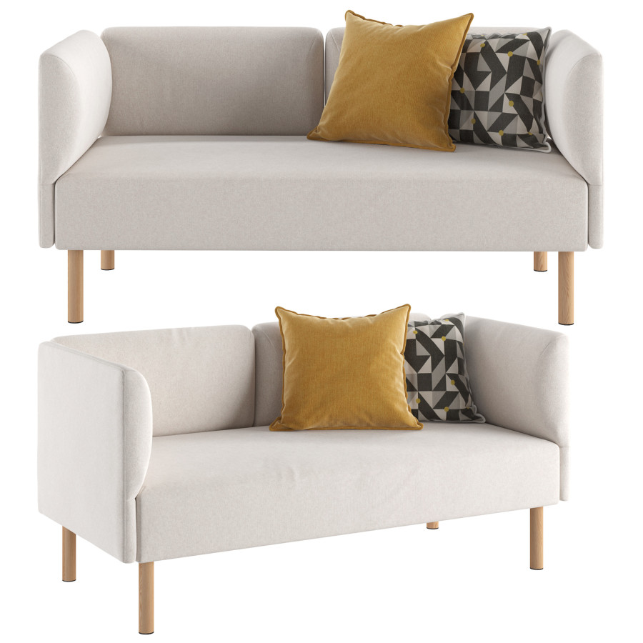 Lillehem 2-seat Modular Sofa 3D Model for VRay, Corona | CGMood