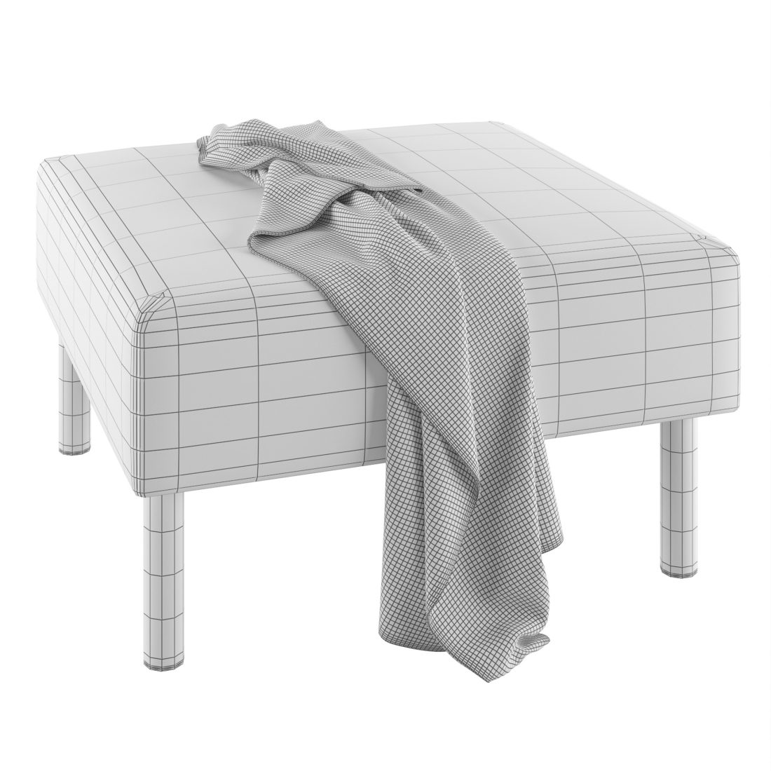 Lillehem Pouf - 3D Model for VRay, Corona
