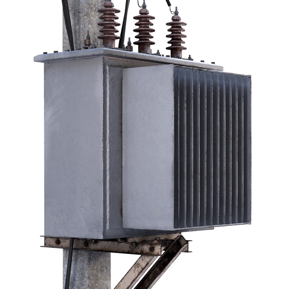 Concrete Power Line Pole With Transformer 3D Model for Corona | CGMood