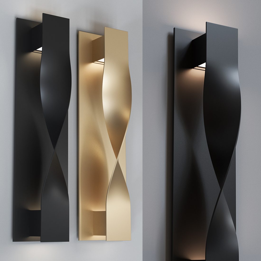 Twist Led Wall Scone 3D Model for Corona | CGMood