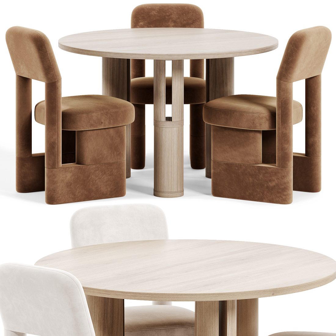 Urban Chair, Biblio Round Table 3D Model for Corona | CGMood