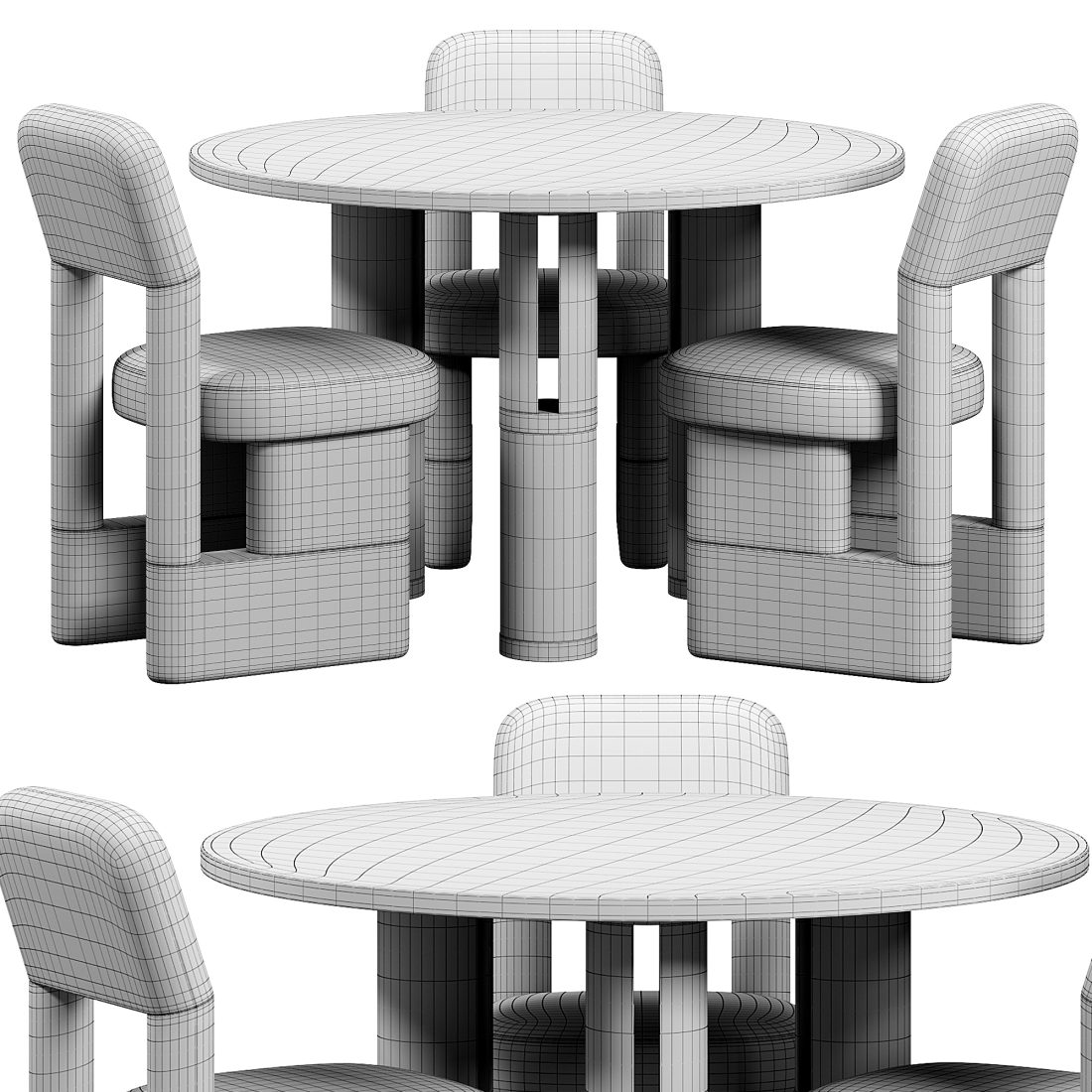 Urban Chair, Biblio Round Table 3D Model for Corona | CGMood