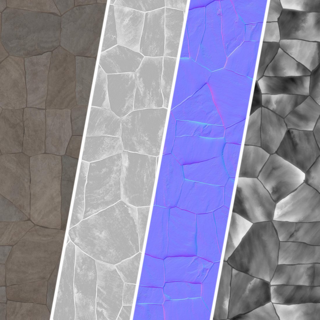 H71 Slate Stone Floor| PBR | 4K - 3D Model for VRay, Corona