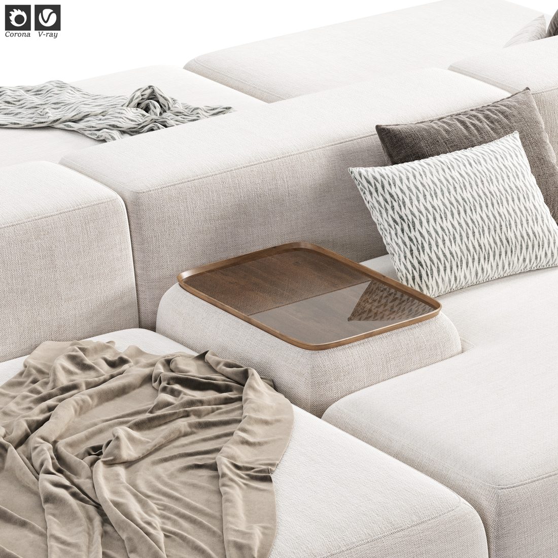 Lema Colud Sectional Sofa - 3D Model for Corona