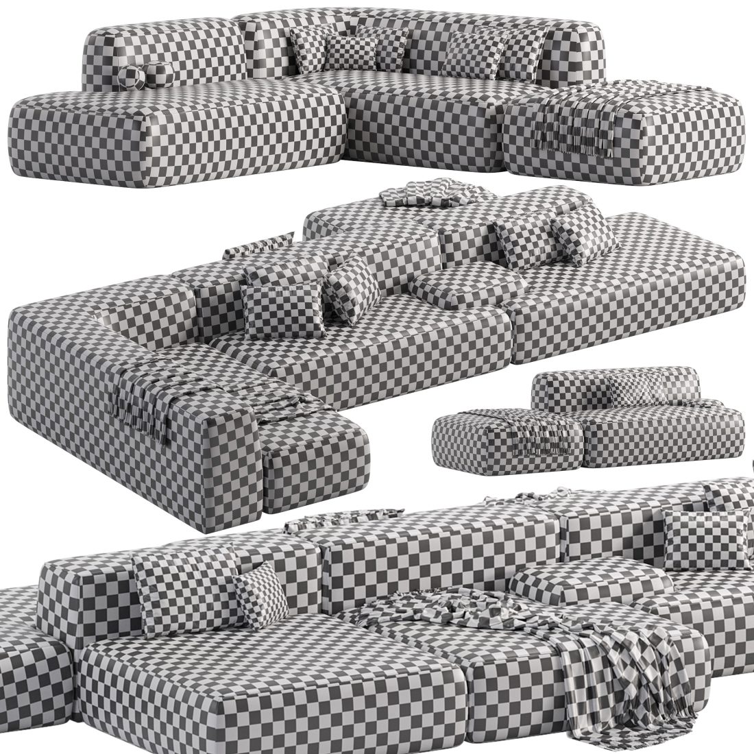 Lema Colud Sectional Sofa - 3D Model for Corona