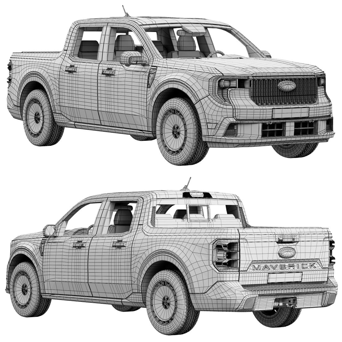 Ford Maverick Lobo 2025 3D Model for Corona | CGMood