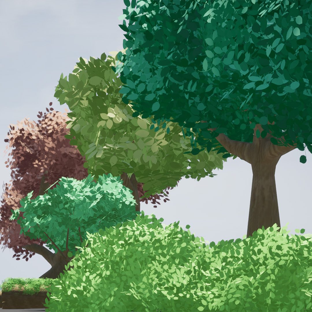 Stylized Trees And Foliage - 3D Model for