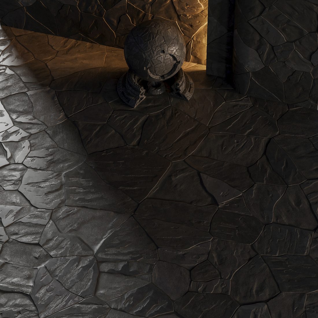 H72 Slate Stone Floor| PBR | 4K - 3D Model for VRay, Corona