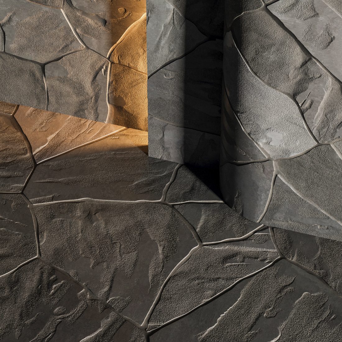H72 Slate Stone Floor| PBR | 4K - 3D Model for VRay, Corona