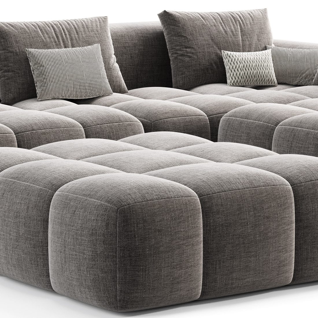 Extra Long Modern Sofa - 3D Model for Corona