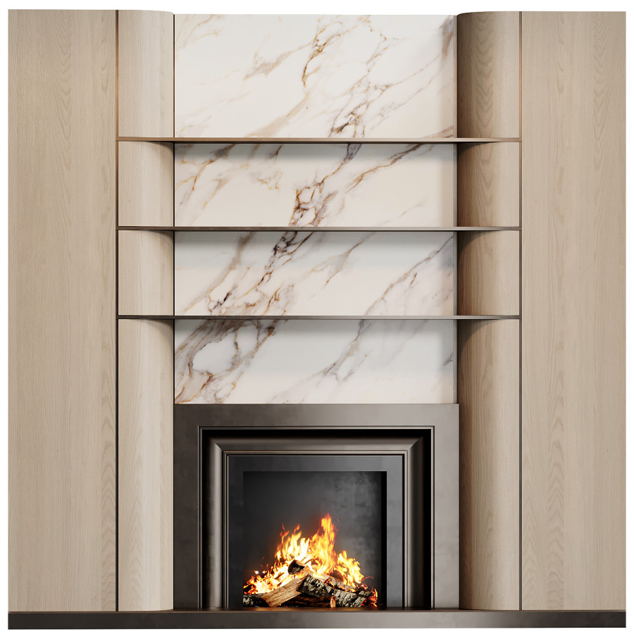 Fireplace 33 3D Model for VRay, Corona | CGMood