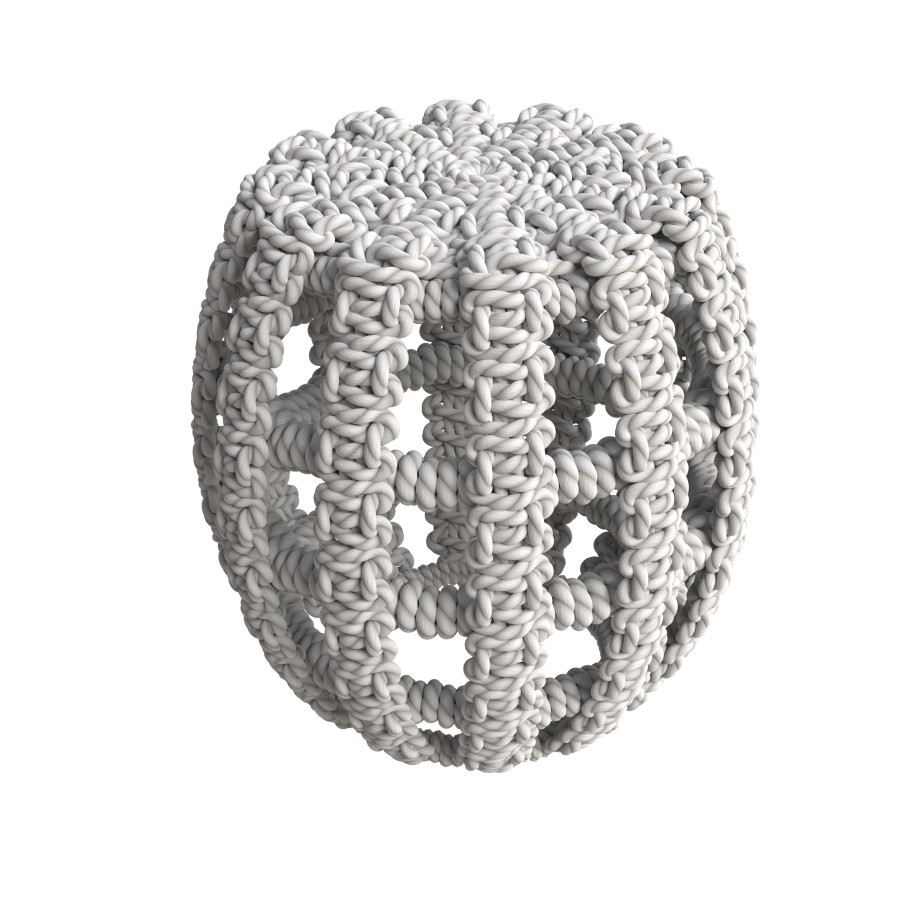 Palecek Annabel Hassock Stool Ottoman Pouf - 3D Model for Corona