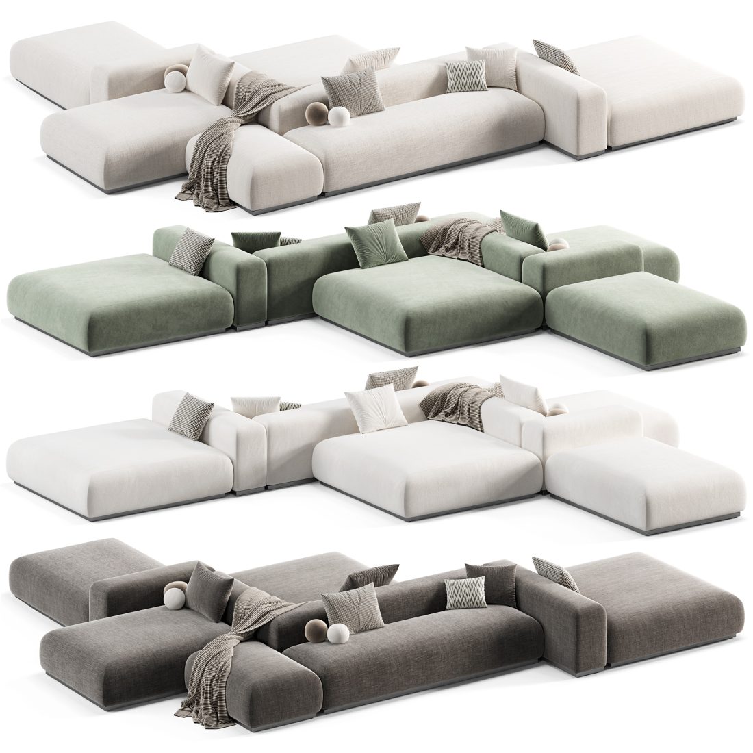 Prostoria Klaster Sofa - 3D Model for Corona