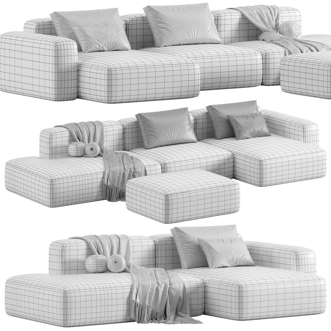 Mags Soft 2.5 Seater Sofa By Hay - 3D Model for Corona