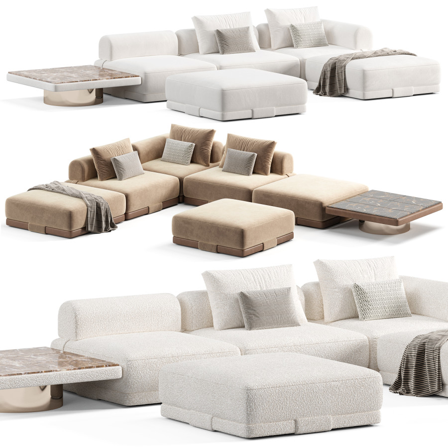Insula Modular Sofa By Kettal - 3D Model for Corona