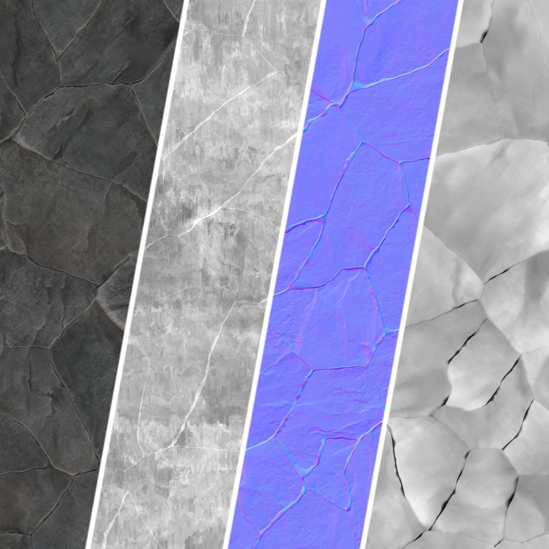 H75 Slate Stone Field | PBR | 4K Texture / PBR Material | CGMood