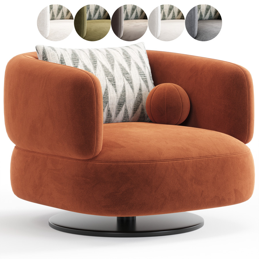 Zeppelin Armchair By Lago 3D Model for VRay, Corona | CGMood