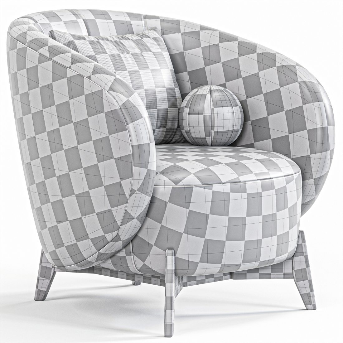 Tilar Armchair By Divan - 3D Model for VRay, Corona