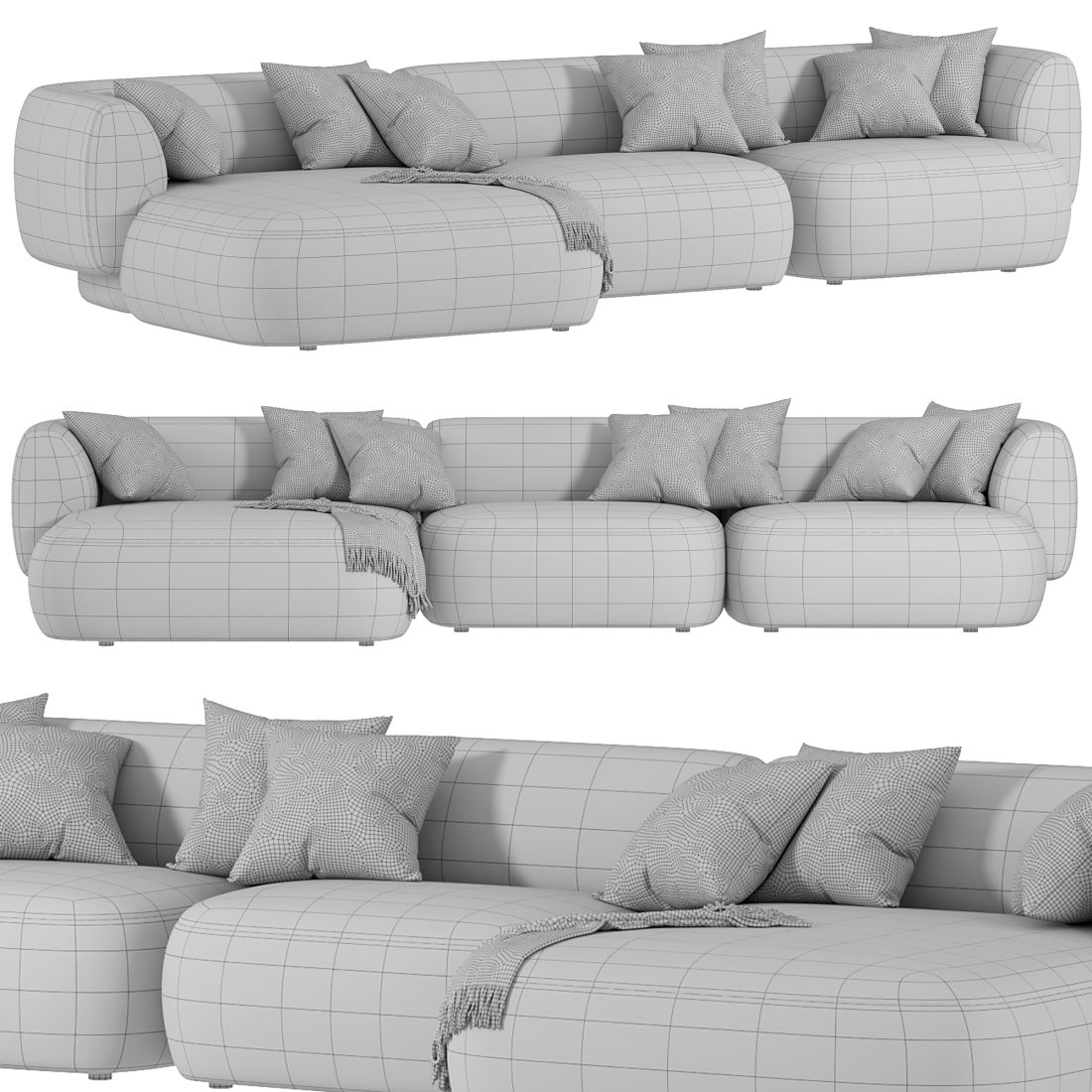 Hug Modular Sofa By Collectorgroup Collection - 3D Model for Corona