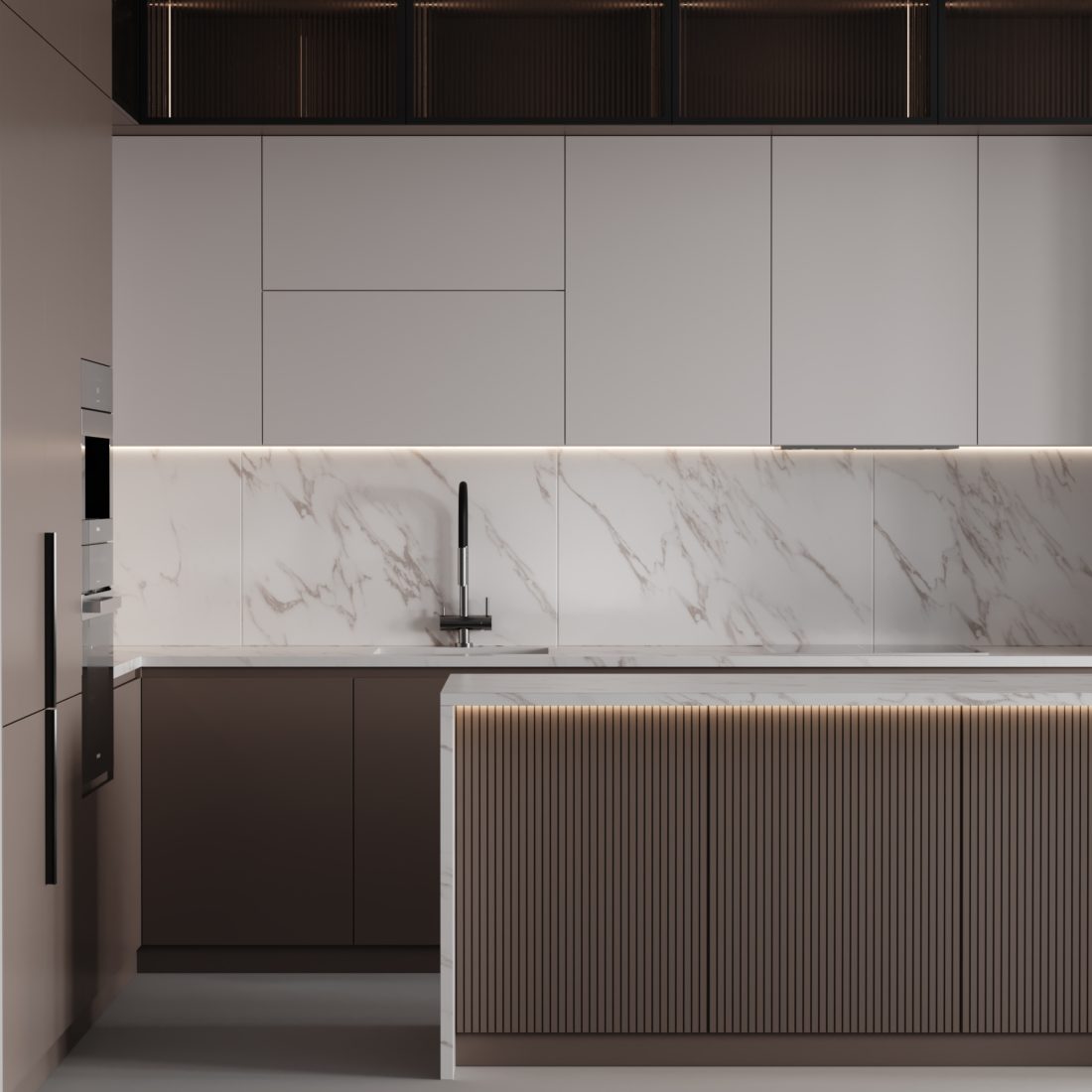 Kitchen Modern-065 - 3D Model for VRay, Corona