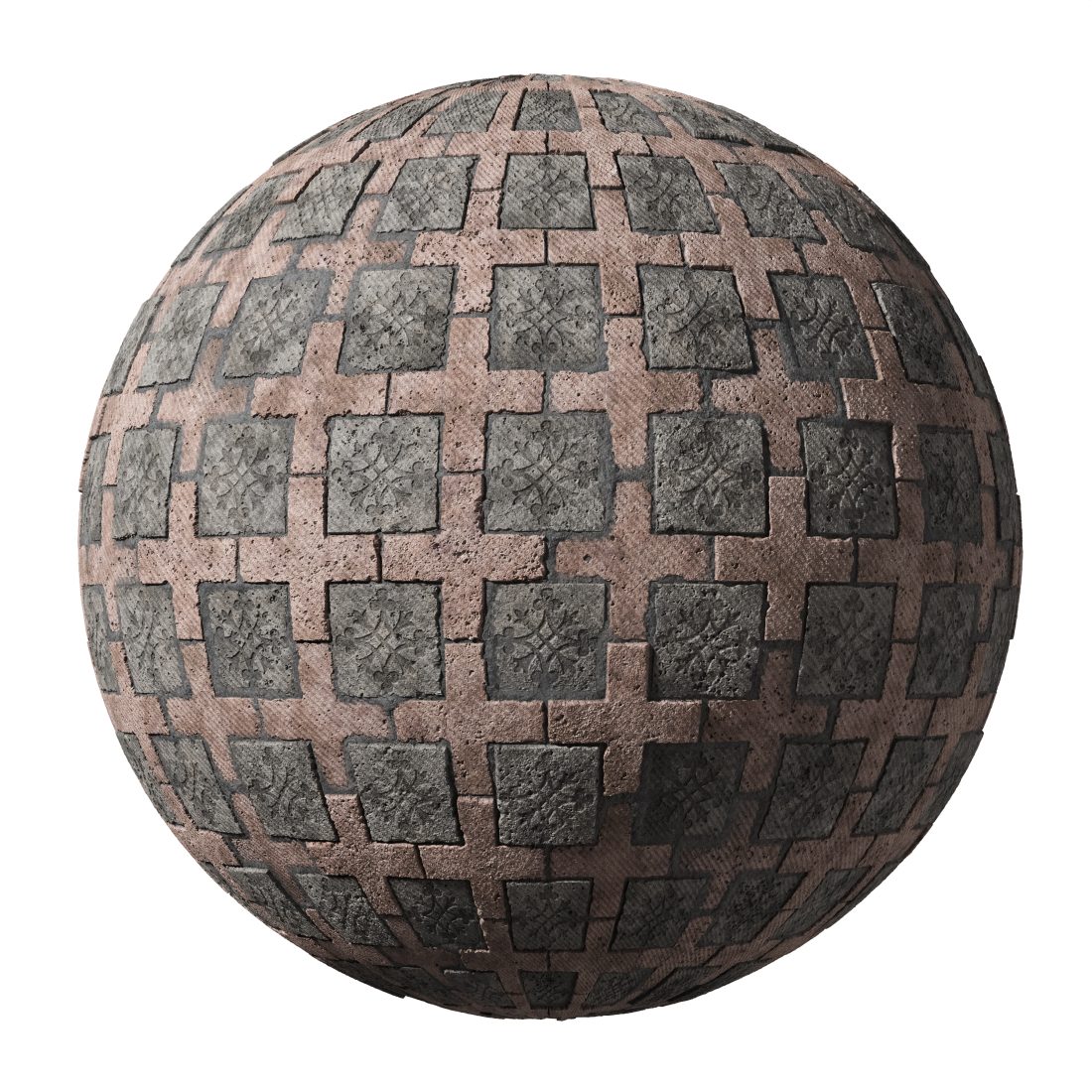Tile Material 54 - 3D Model for VRay, Corona