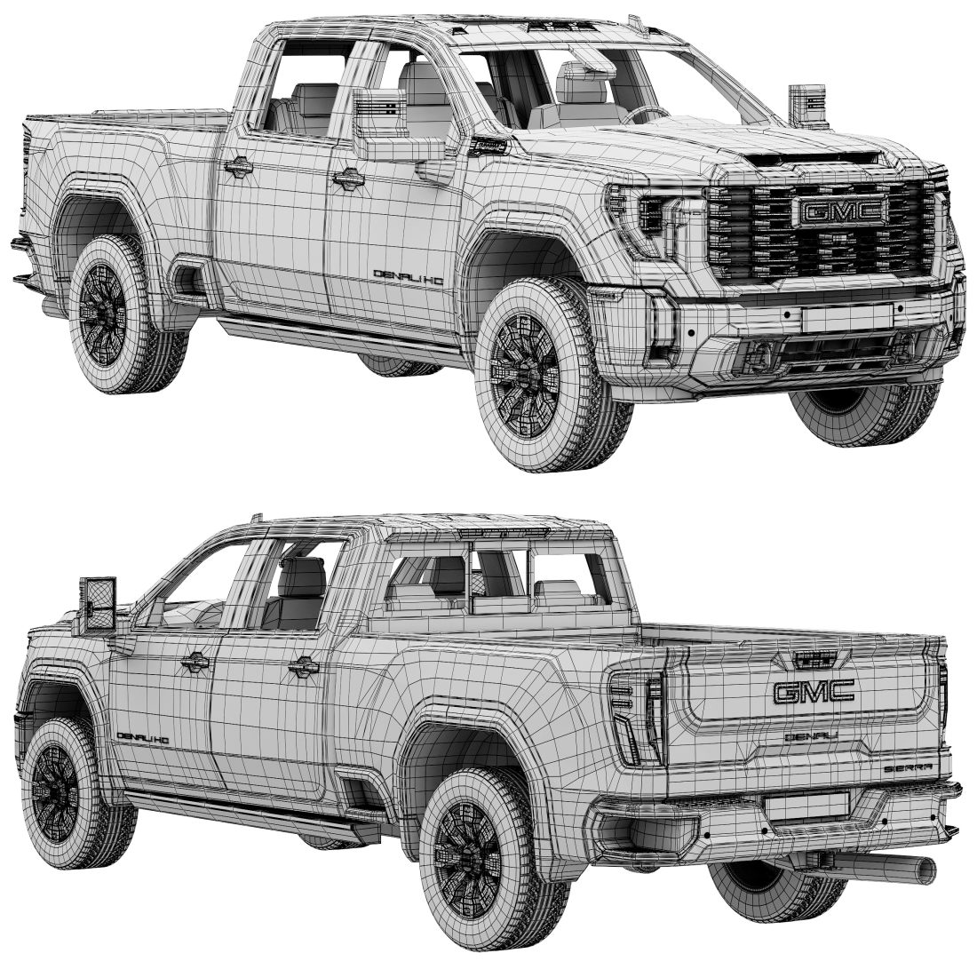 GMC Sierra Denali 2500HD 2025 - 3D Model for VRay