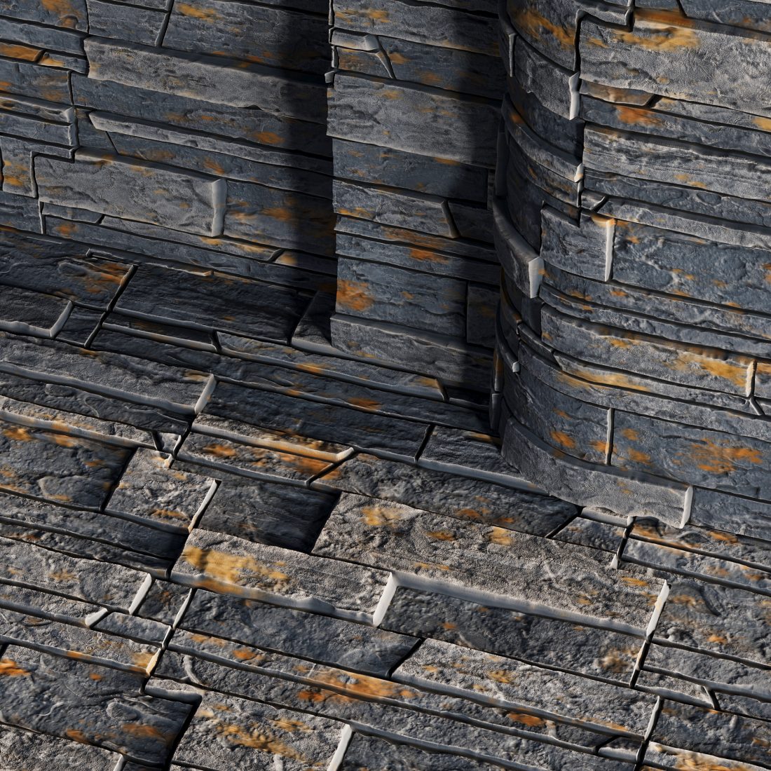 H85 Slate Stone | PBR | 4K - 3D Model for VRay, Corona