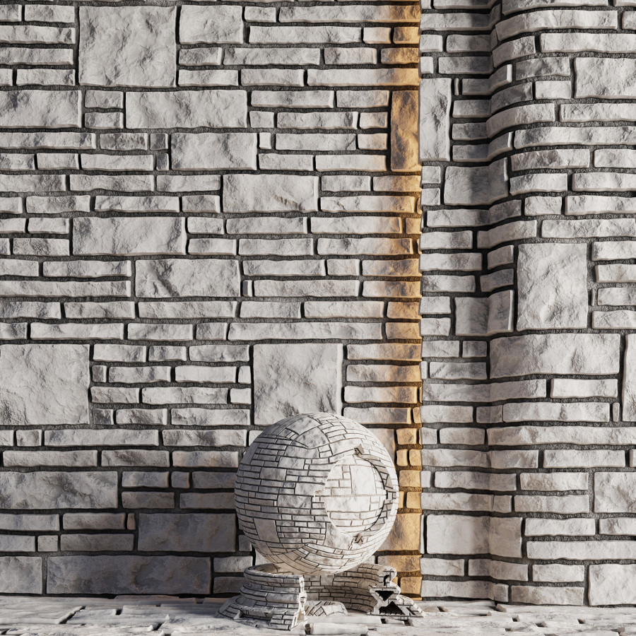 H87 Slate Stone | PBR | 4K | Seamless - 3D Model for VRay, Corona