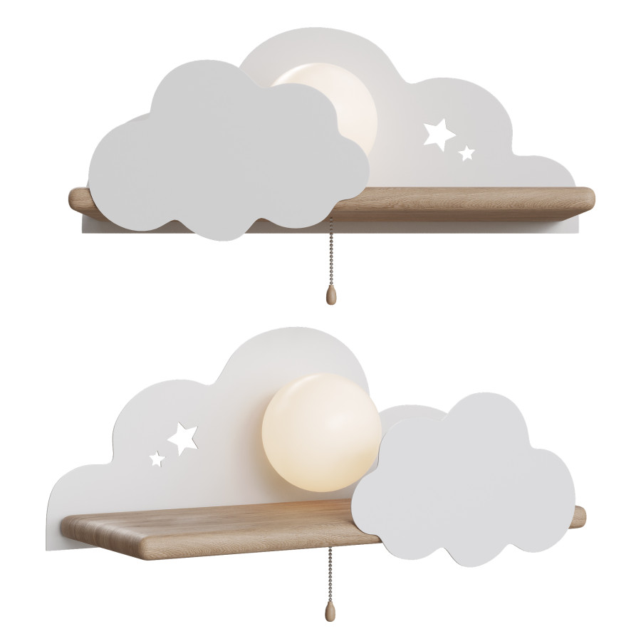Loft Concept Wall Cloud Lamp 3D Model for Corona | CGMood