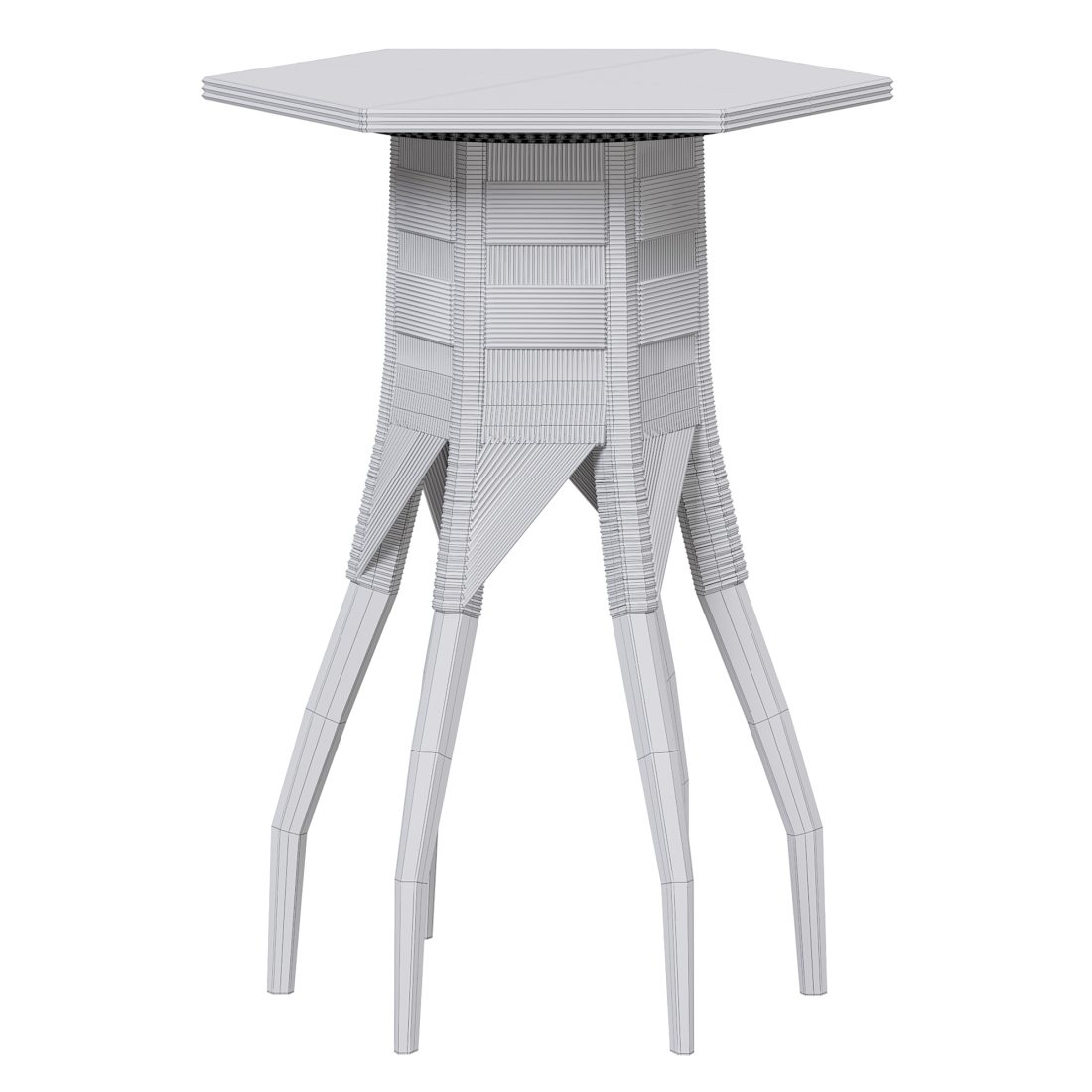 Hex Side Table By Bakerfurniture - 3D Model for Corona