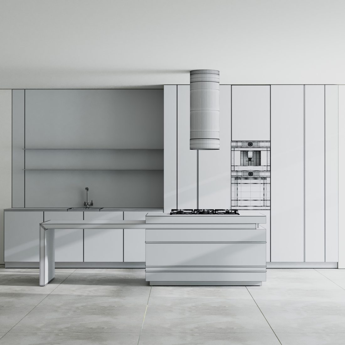Kitchen Appliance Bosch Kitchen 79 3D Model for VRay, Corona | CGMood