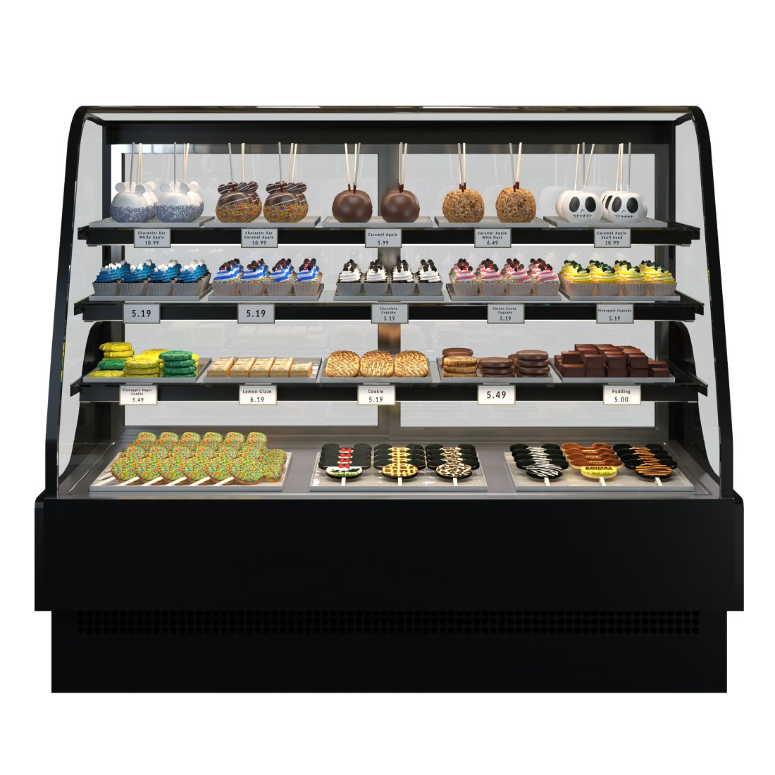 Candy-themed Display Case With Cupcakes And Treats 3D Model for VRay ...
