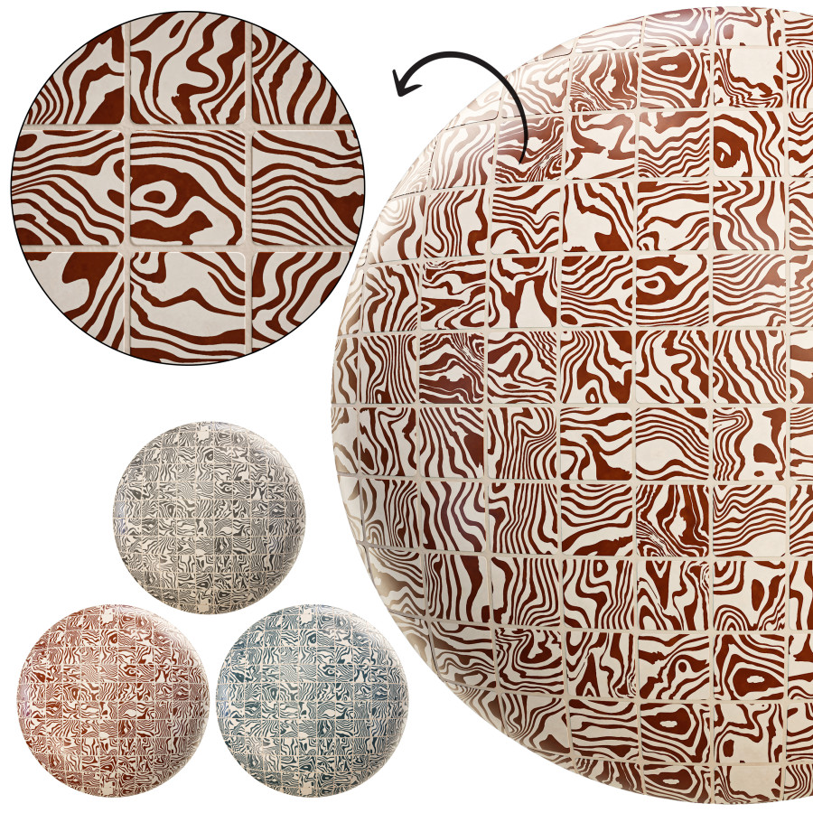 Handmade Glazed Terracotta Square Tile (seamless) Texture / PBR ...
