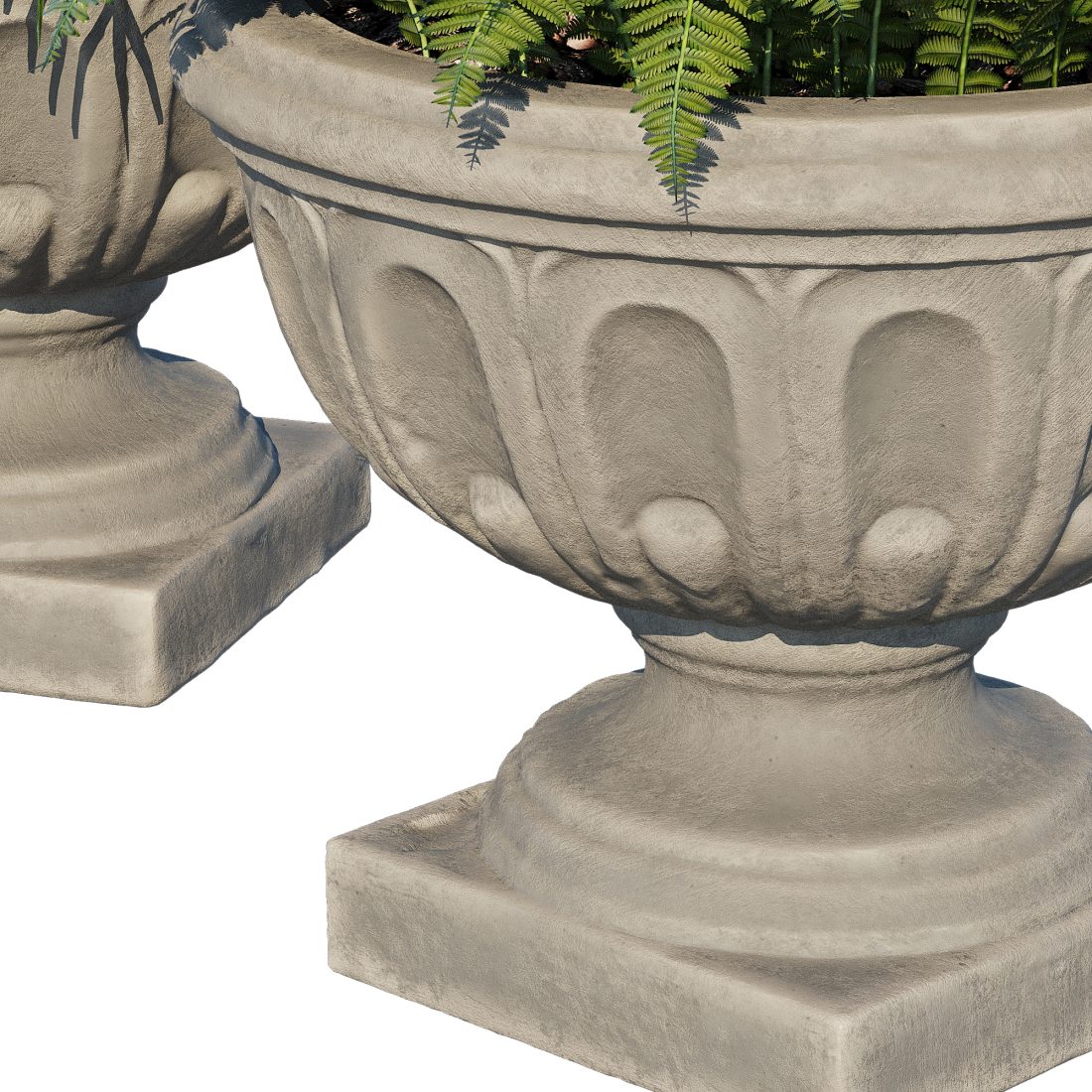 Longwood Fluted Urn 3D Model for Corona | CGMood