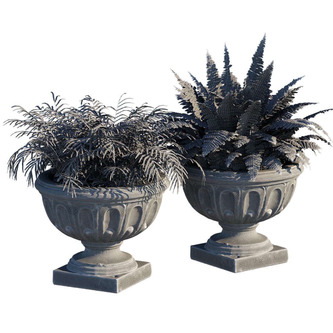 Longwood Fluted Urn 3D Model for Corona | CGMood