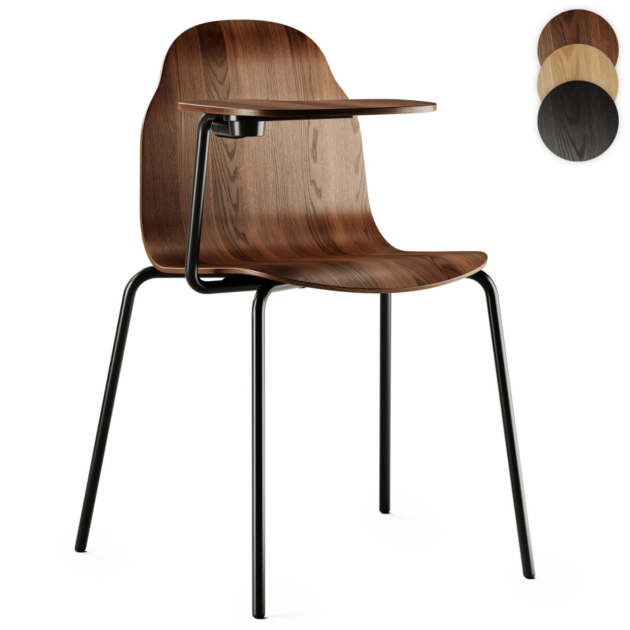 Sancal Boby Wood Chair With Writing Table - 3D Model for Corona