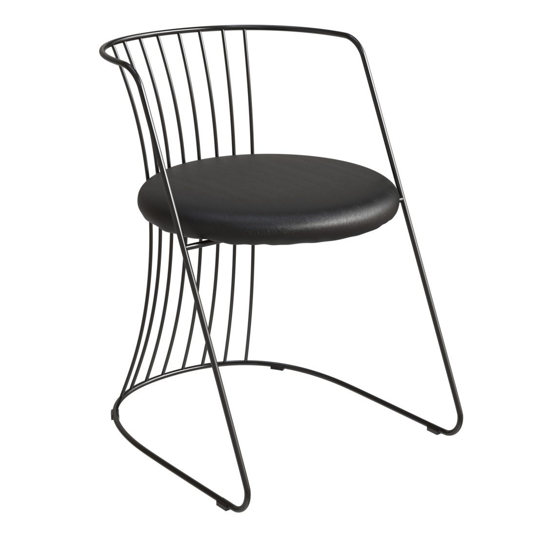 Sugiyama Tsuzumi Steel Chair With Padded Seat 3D Model for Corona | CGMood