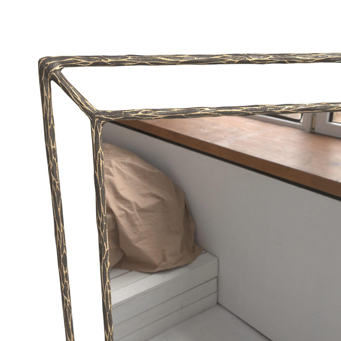 Restoration Hardware Thaddeus Open Beveled Mirror - 3D Model for Corona