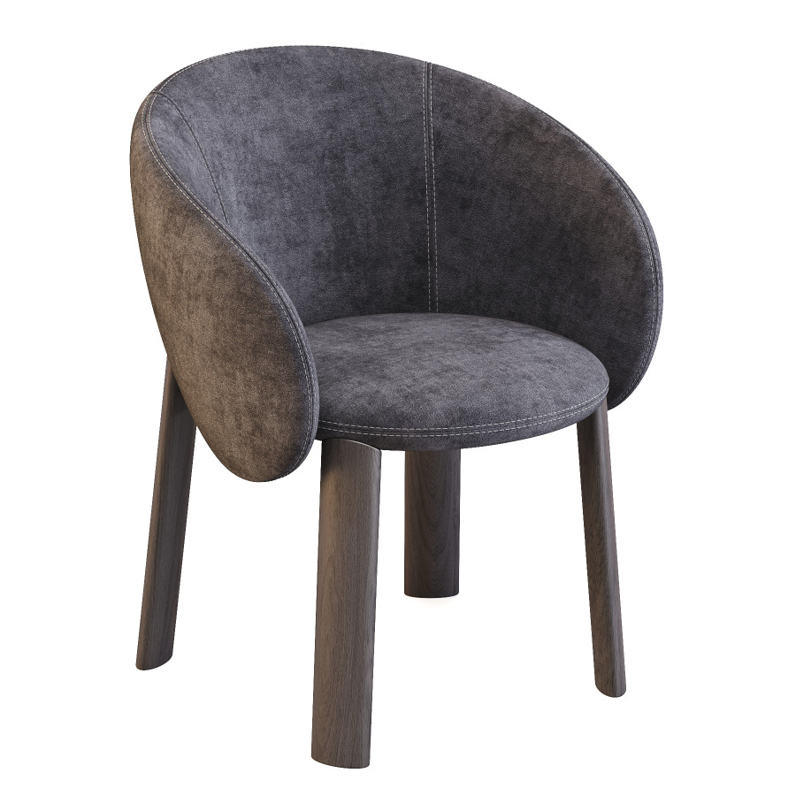 MiniForms: Nebula Wood - Dining Chair - 3D Model for Corona