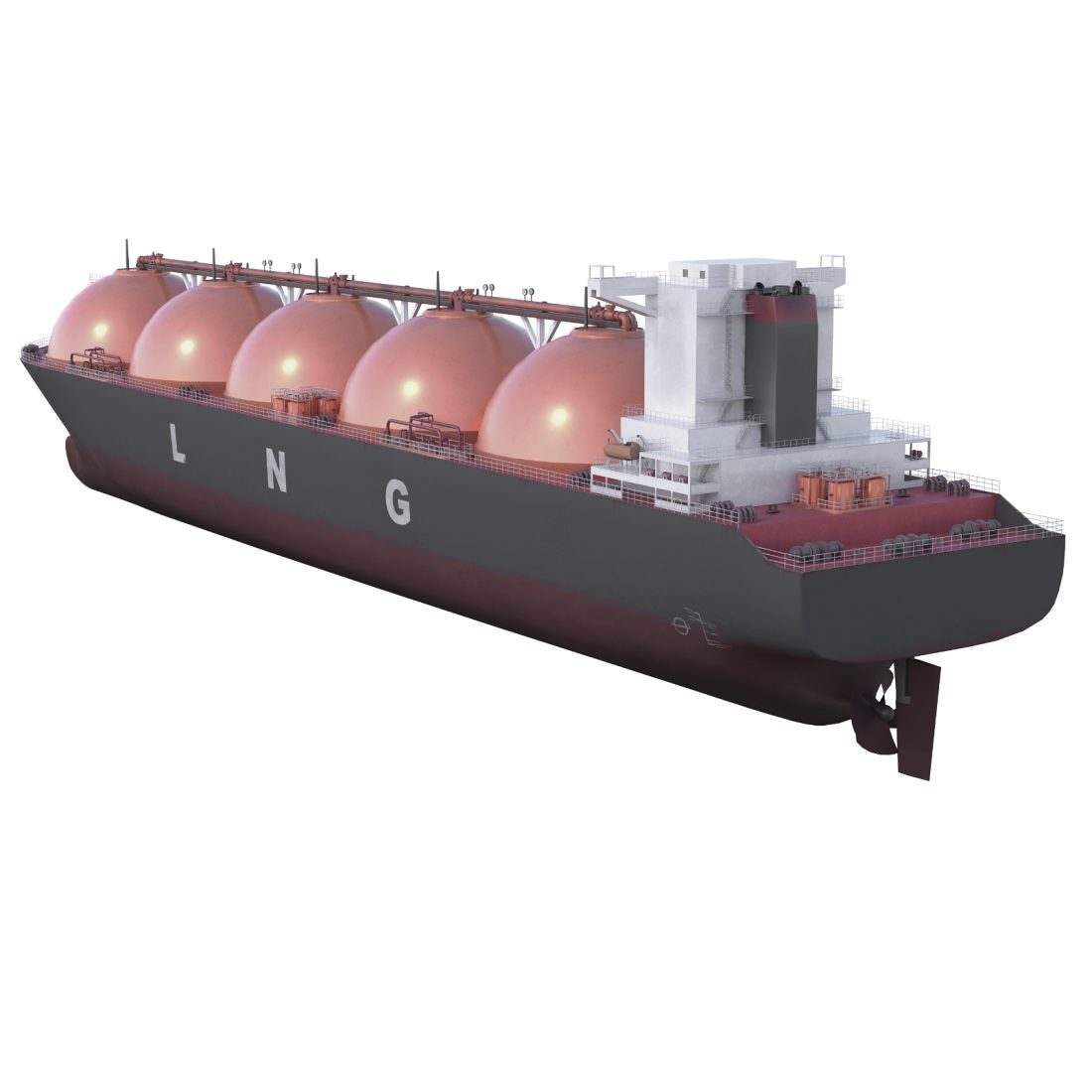 Lng Tanker Cargo Tanker Gas Carrier Ship 3D Model for VRay, Corona | CGMood