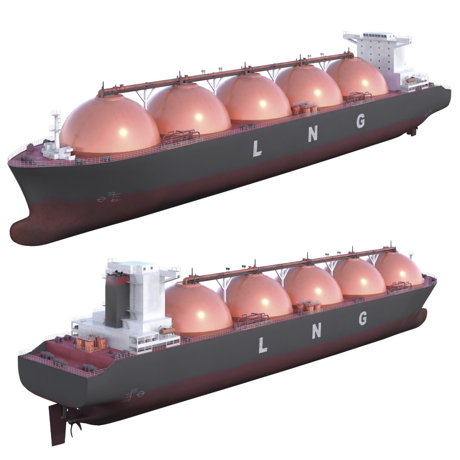 Lng Tanker Cargo Tanker Gas Carrier Ship 3D Model for VRay, Corona | CGMood