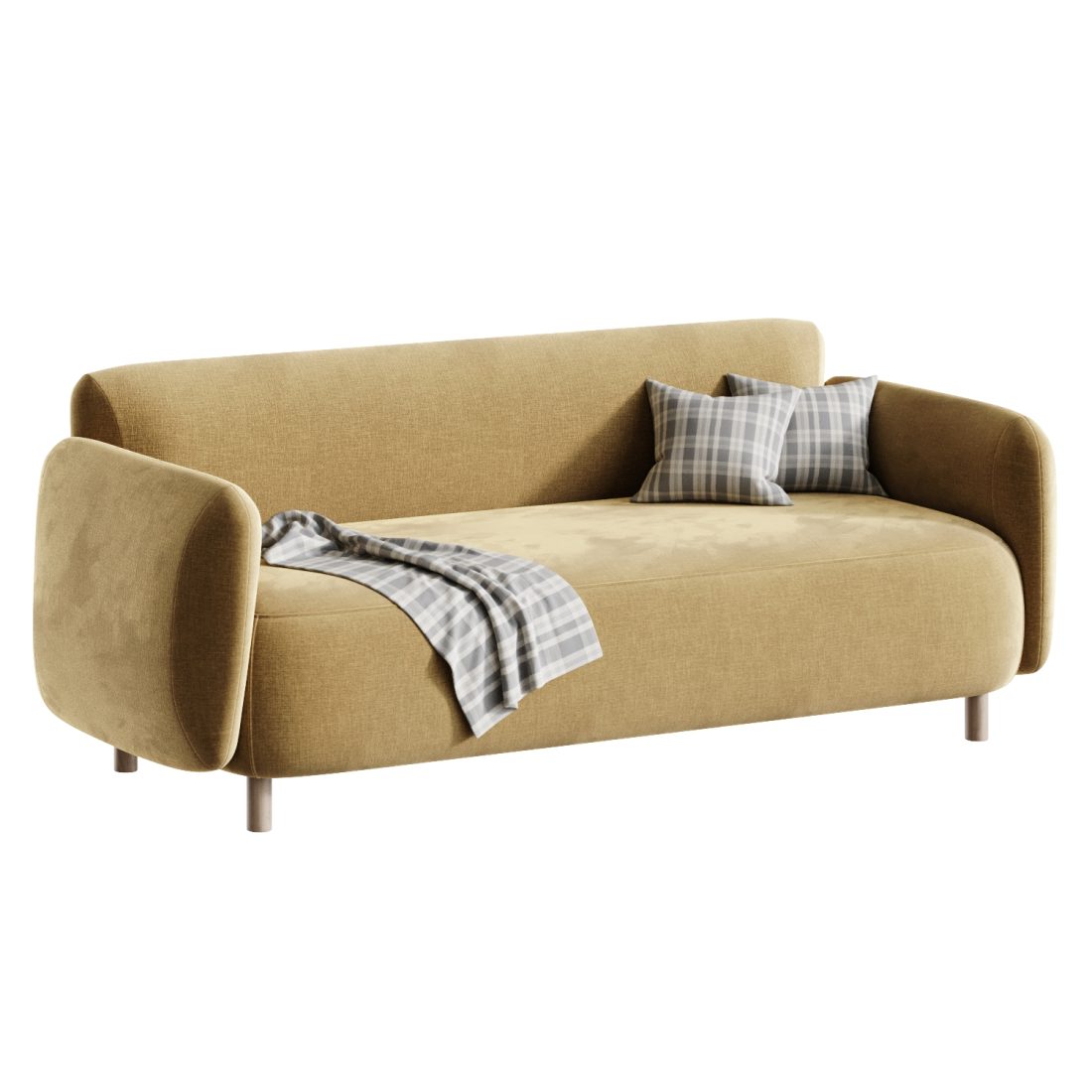 Straight Sofa Pipel 3 - 3D Model for VRay, Corona