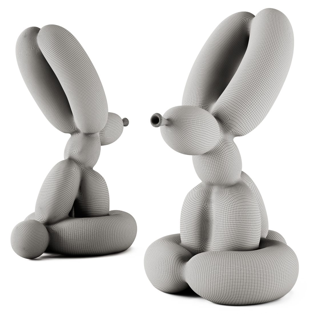 Balloon Rabbit Sculpture - 3D Model for Corona