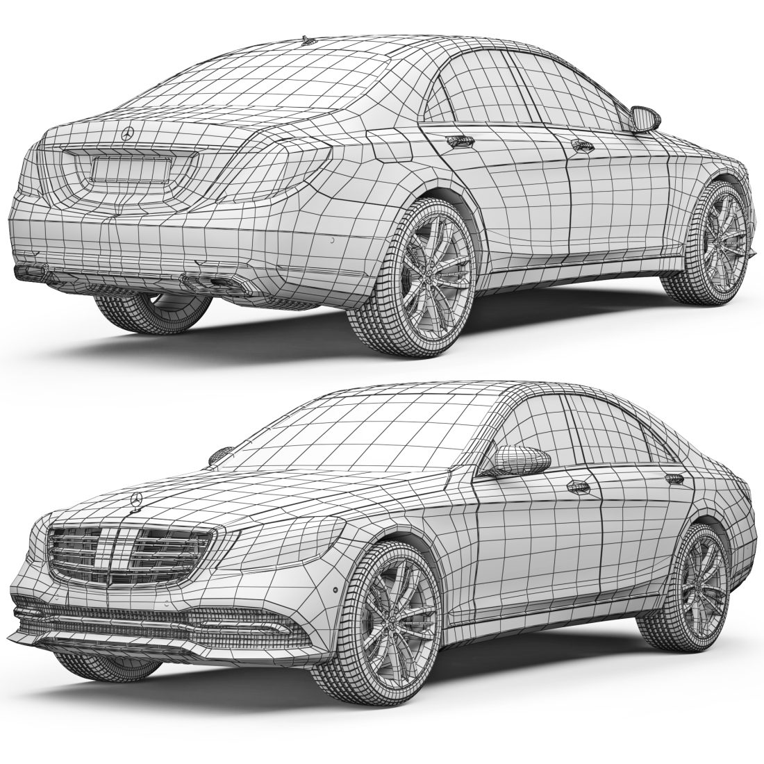 Mercedes-Benz S-Class 2018 3D Model for VRay | CGMood