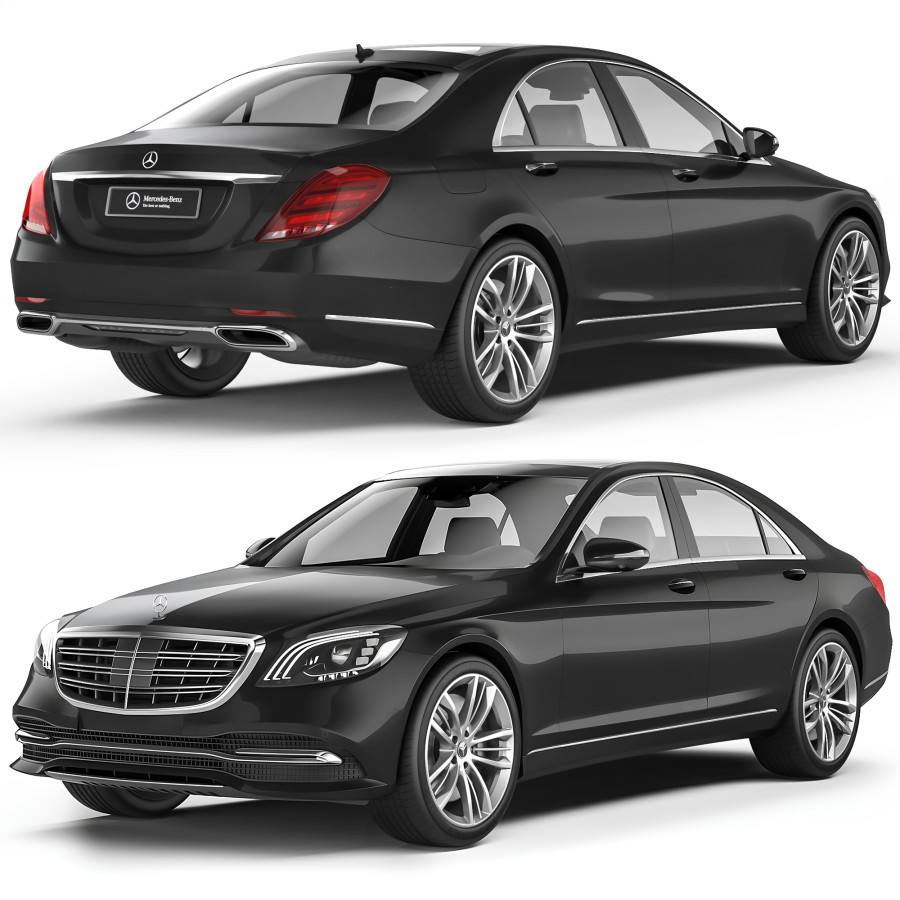 Mercedes-Benz S-Class 2018 - 3D Model for VRay