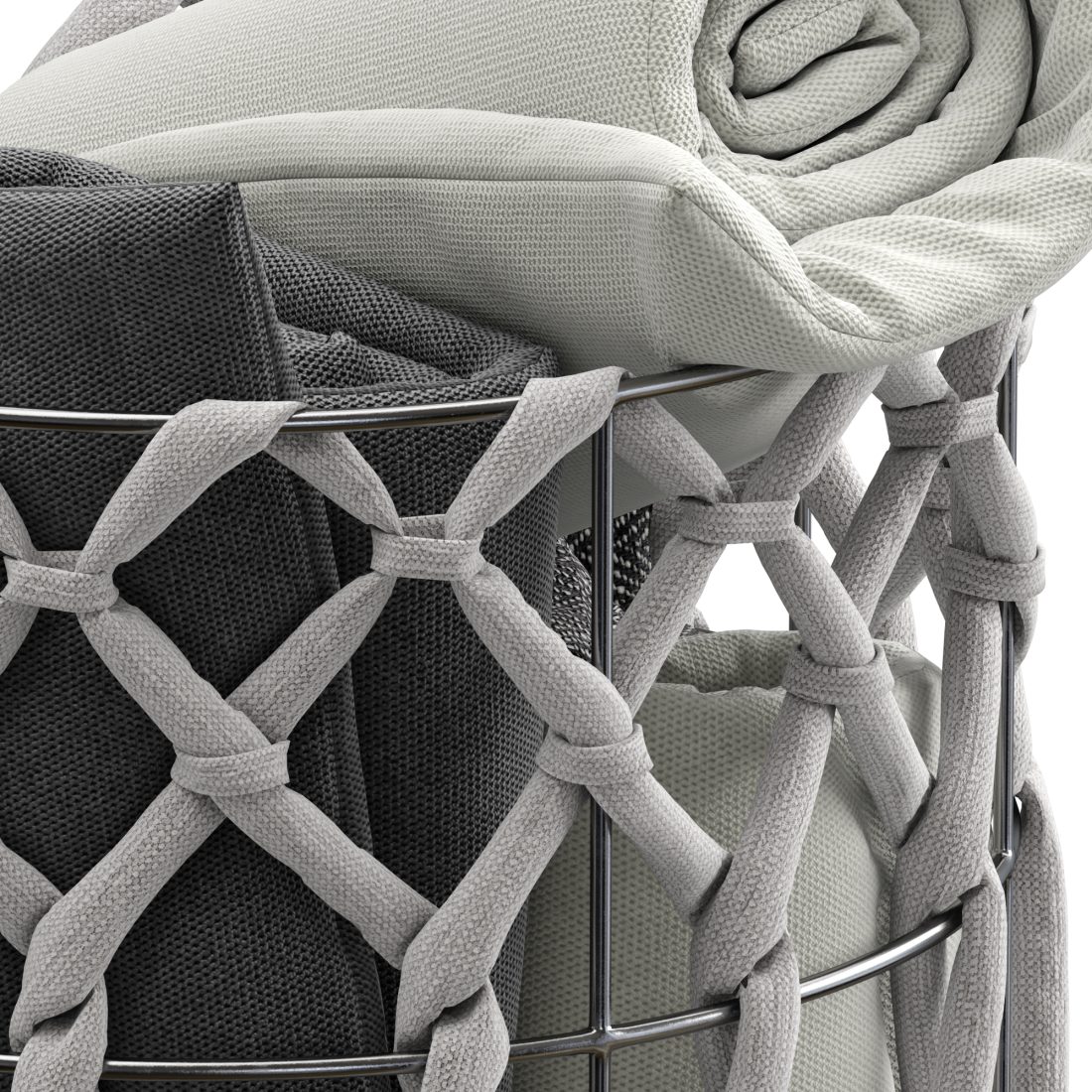 Basket 5 With Blanket - 3D Model for VRay, Corona